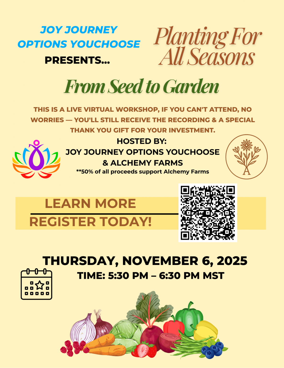 L.E.A.D. with JOY – From Seed to Garden – Workshop 3 of the Planting ...